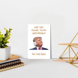 ATTLVV Trump Get Well Soon Card Funny Get Well Gifts for Men Women,Naughty Get Well Soon Gifts After Surgery,Humor Speedy Surgery Recovery Card for Him Her Friends