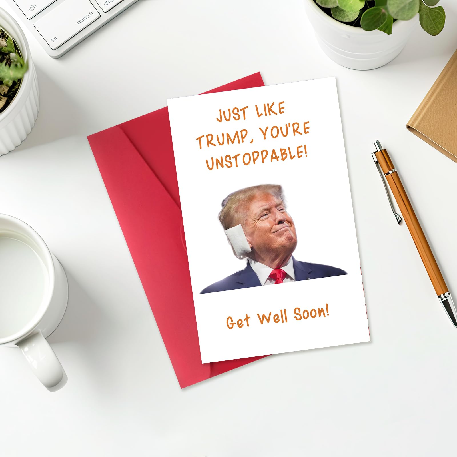 ATTLVV Trump Get Well Soon Card Funny Get Well Gifts for Men Women,Naughty Get Well Soon Gifts After Surgery,Humor Speedy Surgery Recovery Card for Him Her Friends