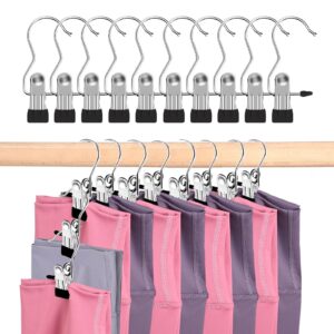 pant hangers with clips, metal legging organizer for closet, 20 pack space saving hangers with clips for yoga pants, closet organizers and storage for skirt/jean/hat/short