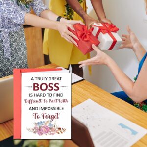 TI-EDC Christmas Card for Boss Leader Mentor, Funny Boss's Day Card for Men Women, Appreciation Card for Manager Employer, World's Best Boss Birthday Card, Cute Bosses Day Card Gifts for Her Him