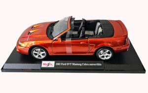 maisto 2003 ford svt mustang cobra convertible 1/18 collection car special edition diecast 1:18