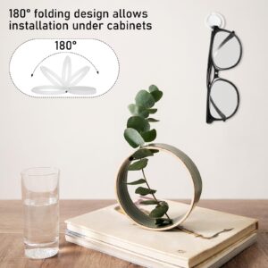 Nogeqi 8 Pcs Sunglass Holder for Wall Adhesive Glasses Organizer Glasses Holder Wall Hanging Round Sun Glasses Holder for Eyeglass Eyewear Sunglasses Display Home Decor(White)