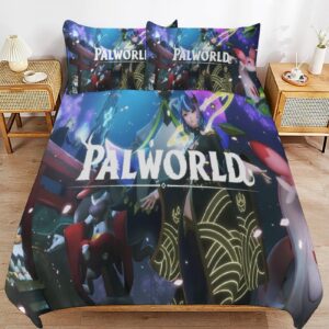 Ristta Pal-World Three-Piece Bedding Set Bedding Duvet Cover Set 1 Duvet Cover + 2 Pillowcases Ultra Soft Brushed Microfiber 79"x90"