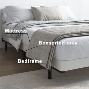 Vehowy Low Profile Box Spring Queen Size, 3 Inch Box Spring for Queen Bed, Heavy Duty Mattress Foundation, Metal Bed Base,Non-Slip,Easy Assembly