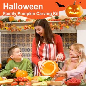 KOVSPO Halloween Pumpkin Carving Kit Tools, Stainless Steel Pumpkin Carving Set, Professional Heavy Duty Carving Set, Family DIY Carving Tools-Gift for Halloween (7PCS)