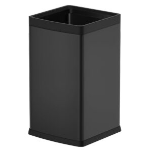 yojia 4 gallon/15l square trash bin, double layer bathroom trash cans,large capacity,elegant garbage can, for home,kitchen,office,hotel(15l black)