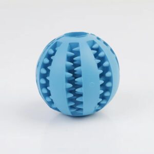 Dog chew Ball Toy(2 Pack), Interactive Dental Cleaning Ball with Spikes, Durable and Tough, Ideal for Small and Medium Dog (Blue & Green)