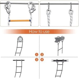 Fire Escape Ladder, Home 3-10 Srope Ladder High Altitude Ladder, Portable Compact Emergency Ladder for Balcony/12M