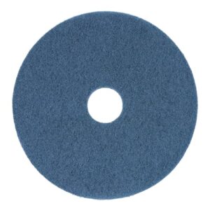 boardwalk scrubbing floor pads, 17" diameter, blue, 5/carton