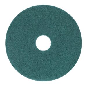 boardwalk heavy-duty scrubbing floor pads, 16" diameter, green, 5/carton