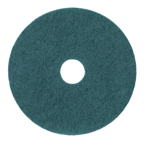 Boardwalk Heavy-Duty Scrubbing Floor Pads, 17" Diameter, Green, 5/Carton