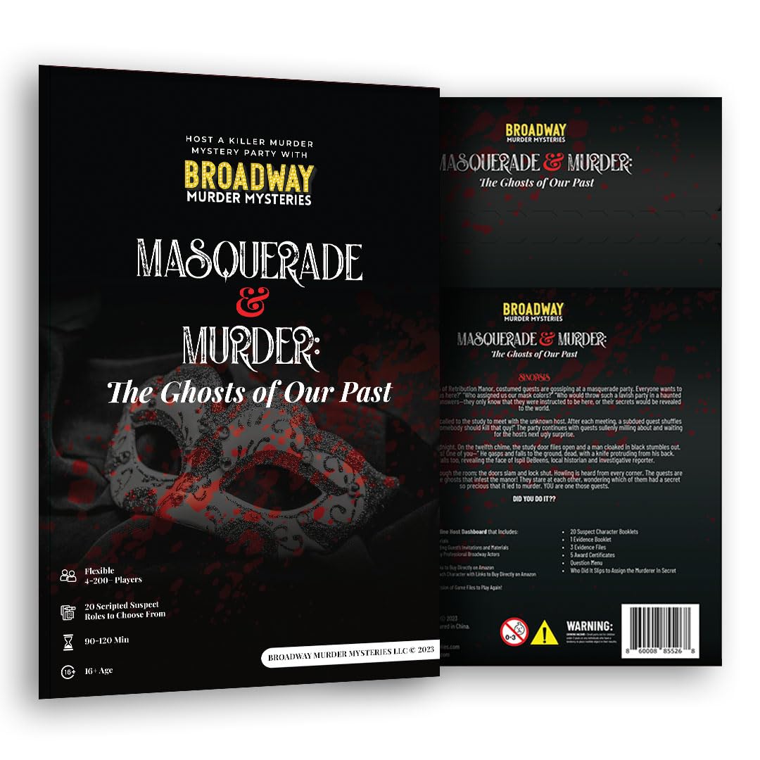 Masquerade and Murder: Ghosts of Our Past | Masquerade Murder Mystery Game | Flexible 4-20+ Players | Physical Game Kit