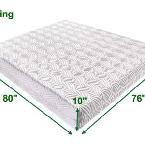 10 Inch King Memory Foam Mattress, Gel Foam Mattress with Breathable Cover, Bed in Box CertiPUR-US Certified, Covered Mattress Covered Mattress