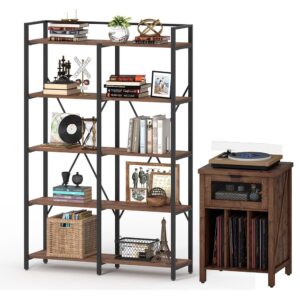 BON AUGURE Large Bookshelf and Record Stand