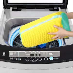 The shoe washing bag is specifically designed for washing machines and is suitable for cleaning and protecting sports shoes. It can be reused, including washing and drying functions (1 yellow piece)