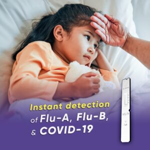 WELLlife COVID-19/Influenza A&B Home Test, Get Results for COVID-19 and Flu A/B in 10 Minutes,at Home Self Test with Non-invasive Nasal Swab, FDA EUA Authorized -[5 Tests]