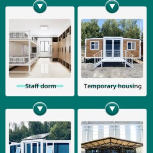 40ft Portable Customizable Tiny House, Customizable Expandable Mobile Folding Design | Modular Prefabricated Container Houses for Hotels, Offices, Booths, Shops, Gardens, Villas, etc.