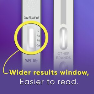 WELLlife COVID-19/Influenza A&B Home Test, Get Results for COVID-19 and Flu A/B in 10 Minutes,at Home Self Test with Non-invasive Nasal Swab, FDA EUA Authorized -[5 Tests]