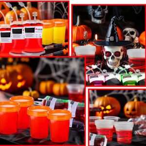 XANGNIER 41 Pcs Halloween Party Decorations Supplies Kit, Blood Bags for Drinks and Joke Urine Specimens Drink Cups with Syringe for Vampire Horror Theme Party,Medical School Nurse Graduation Decor