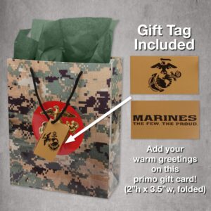 Havercamp U.S. Marines Gift Bag (1) USMC Gift bags feature Official Marines Coat of Arms Insignia and Eagle & Globe Insignia. Veterans Gift Bags, Marine Decorations for Party (Military Camo)