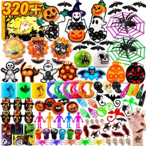 childfun 320 pcs halloween party favors for kids, halloween toys bulk, fidget toys bulk, halloween goodie bag stuffers, halloween classroom favors, halloween treats non candy