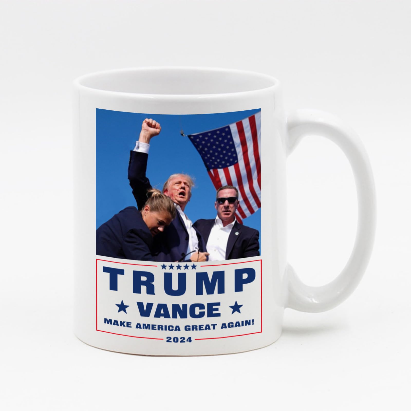 T Legend Trump Vance 2024 Coffee Mug, Trump Assassination Attempt Mug, MAGA Election Day Cup Trump Fight Never Surrender Novelty Coffee Cup 11oz,Donald Trump Merchandise (Trump Vance)