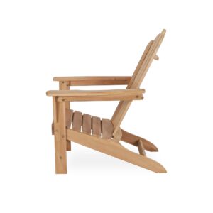 A-ECO LIVING Teak Adirondack Chair, Outdoor Adirondack Chair, Patio Seating Wooden Chair, Water & Weather Resistant Outside Furniture for Patio, Deck, Lawn, Garden, Backyard or Terrace