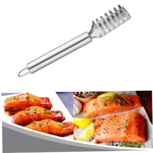 Tuimiyisou Fish Scale Planer Fish Scaler Fish Scale Planer Remover Scraper Sawtooth Extractor Stainless Steel with Firm Grip Kitchen Tool