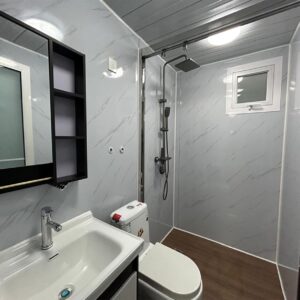 40FT 2 ROOM Tiny Homes to Live in for Adults prefab unfoldable House casas prefabricadas para Vivir Small Foldable Container House kit Mobile Modular Guest House for Sale,Bathroom Toilet Kitchen