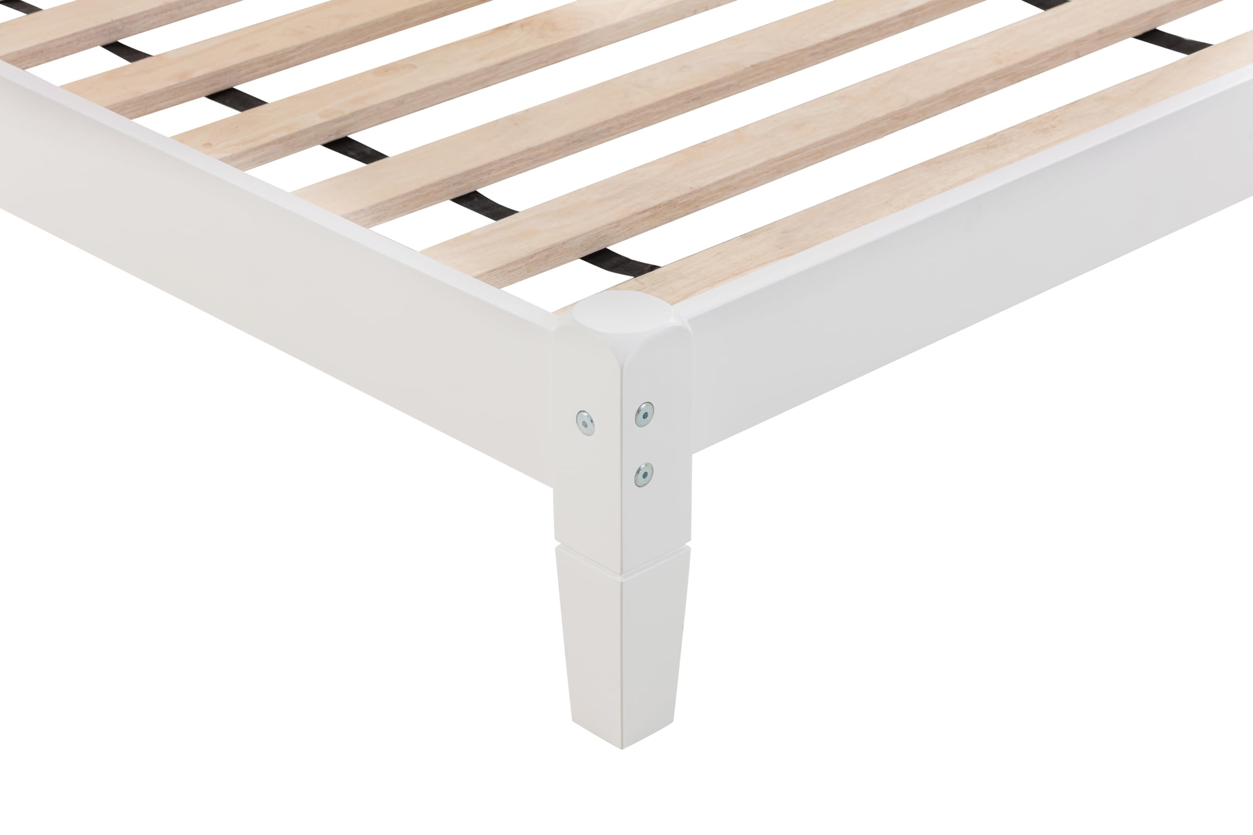 Bellemave Kids Twin Bed, Wooden Twin Platform Bed for Boys, Girls, Teens, Twin Size Bed Frames for Kids, White Twin Bed Frame, White