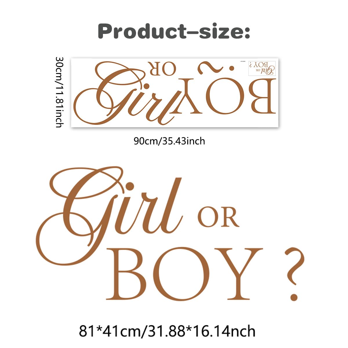 Girl or Boy Wall Decal, Gender Reveal Wall Stickers, Baby Shower Wall Stickers Sign，Baby Shower Welcome Sign，Arch Decor Baby Party Decorations Vinyl Stickers for Backdrop Party Supply.