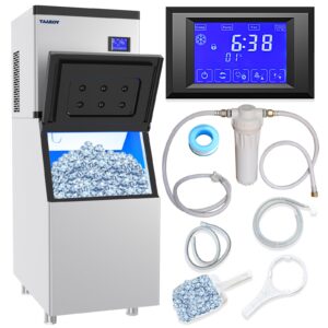 yaakov commercial ice machines 550lbs/24h with 400lbs bin commercial ice maker machine 22" air cooled clear cube ice for restaurant bar, 110v dic nie sowim