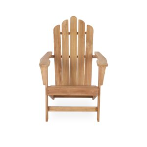 A-ECO LIVING Teak Adirondack Chair, Outdoor Adirondack Chair, Patio Seating Wooden Chair, Water & Weather Resistant Outside Furniture for Patio, Deck, Lawn, Garden, Backyard or Terrace