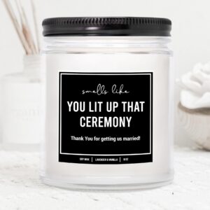 YouNique Designs Wedding Officiant Gifts for Wedding Day Gift for Officiant of Wedding Ceremony 9oz Candle - Cool Gifts for Wedding Officiant - Wedding Officiant Gift Idea (Mahogany Teakwood)