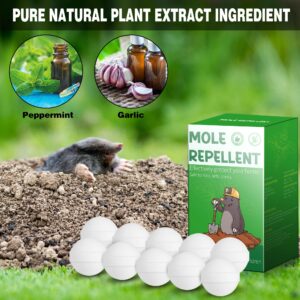 36 Pack Mole Repellent for Lawns, Natural Vole Repellent Gopher Repellent and Groundhog Repellent Outdoor Use, Getting Rid of Moles and Voles from Lawn Yard Garden, Mole Deterrents Plant Safe