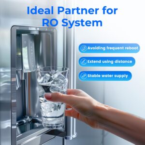 Waterdrop WD-XT Small Water Pressure Tank, RO Pressure Tank for All WD-X-series Reverse Osmosis System to Connect the Refrigerator, Mini RO Water Tank Fits 𝟯/𝟴" Water Tubing, WD-X8/X12/X16, BPA Free