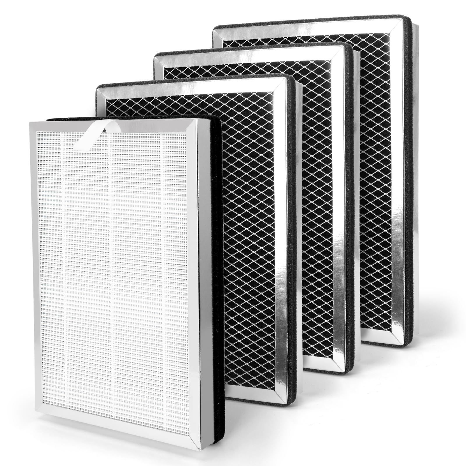 Trhretn MA-25 Replacement Filter for medify air Purifier Filter Replacement MA-25 S1/W1/B1 Series Filters Purifier H13 TURE HEAP and Activated Carbon Filter 3 in 1 of Pre-Filter 4-Pack Filters