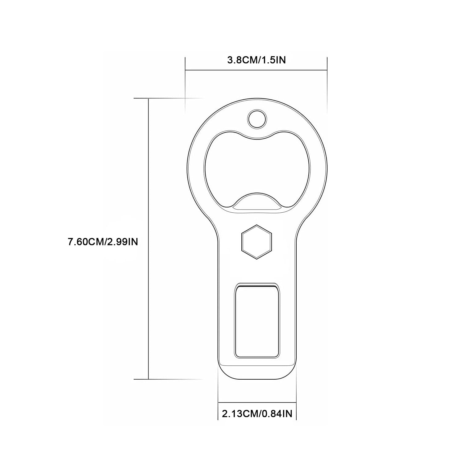 2-Pack 3 in 1 Keychain Beer Bottle Opener | Stamped steel bottle opener with rust-resistant coatingr | Portable Beer Bottle Opener | Gift for Outdoor Lovers, Friends, Birthdays, Dog Owners