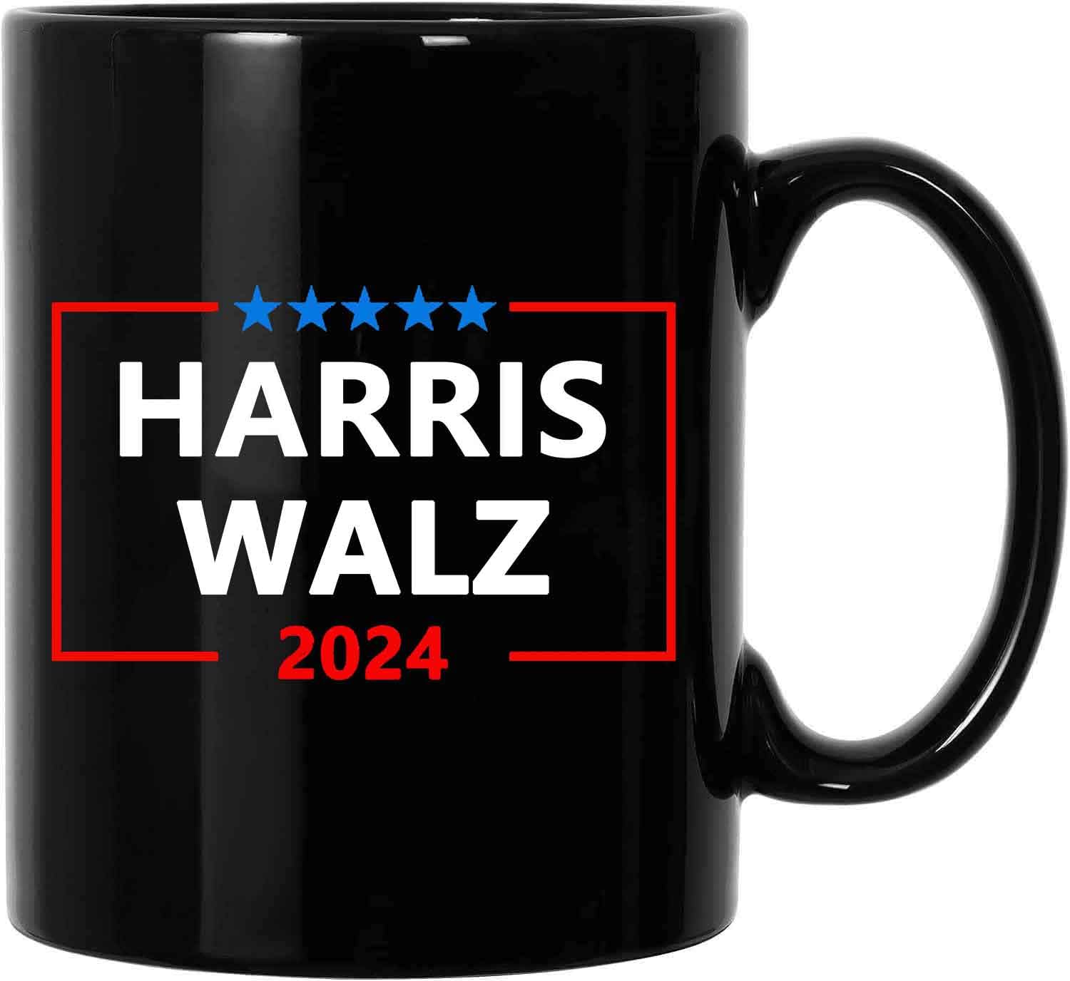 Lymhy Harris Walz 2024 Kamala Harris Tim Walz Waltz For President VP Mug Ceramic Cup Gift Coffee Cup Double-sided Design