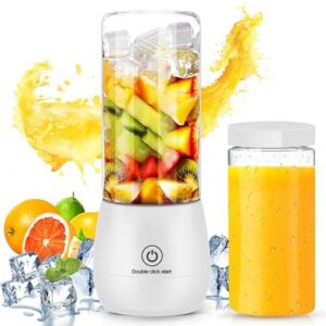 portable blender,usb rechargeable smoothie blender,personal blender for shakes and smoothies with 6 sharp blades,16oz travel cup and lid,one touch auto-cleaning waterproof blender for kitchen, office