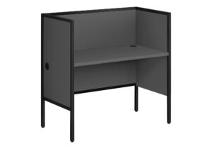 monarch specialties i 7734 office cubicle, 48" l, desk, work, commercial grade, grey laminate, black metal