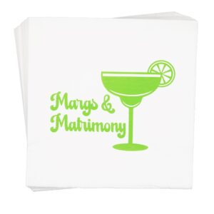 margs and matrimony bachelorette napkins, margs and matrimony bachelorette decorations, margs and matrimony decor, mexican fiesta wedding bridal shower, margarita bachelorette party decorations