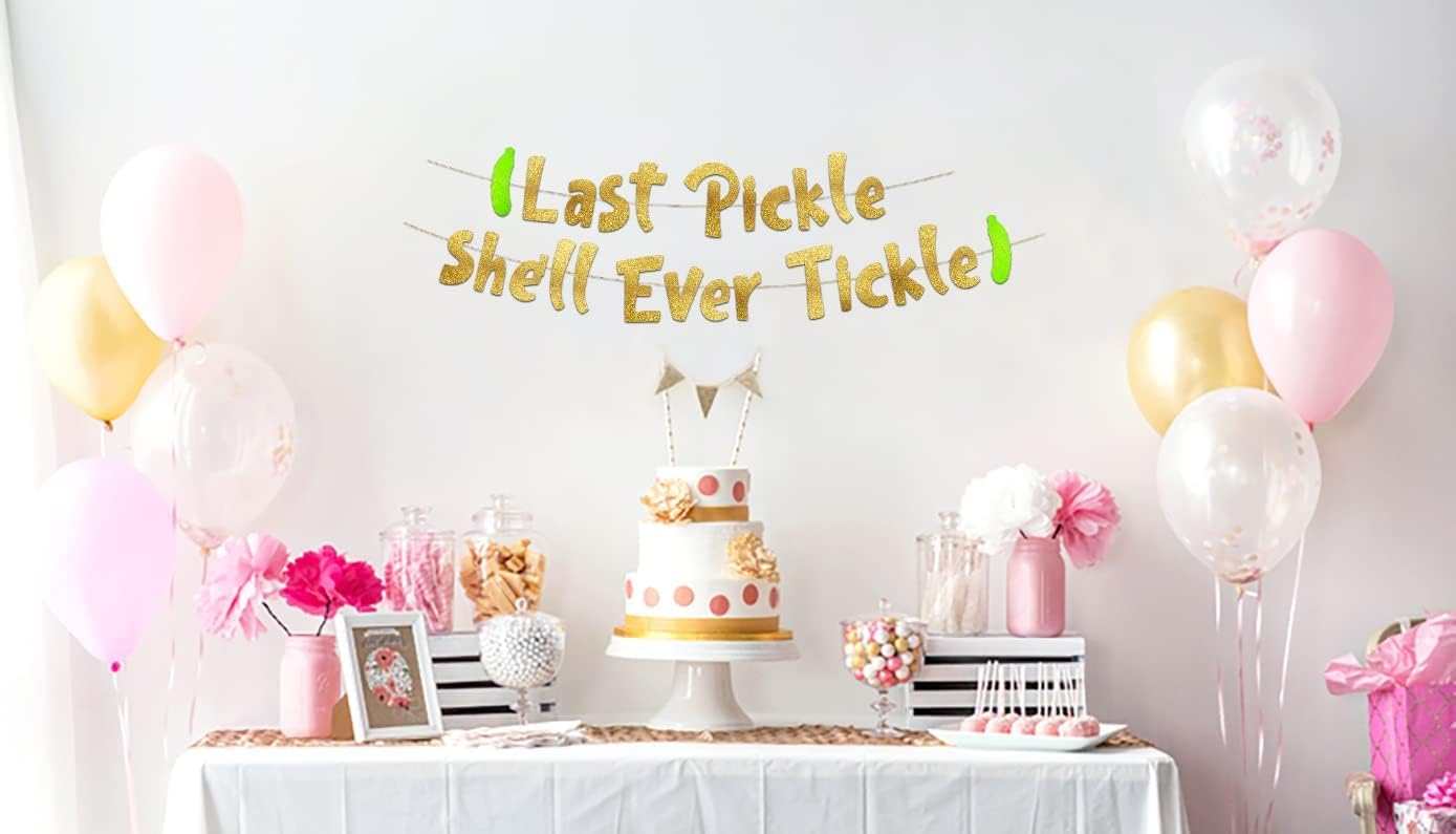 Bachelorette Party Decoration, Last Pickle She‘ll Ever Tickle Banner, Bachelorette Party Favors Bachelor Party Supplies Bridal Shower Wedding Party Decorations