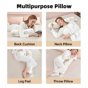 Reidio 1 Pair Multipurpose Pillow Adjustable Candy Shaped Throw Pillow Neck Support Pillow Back Cushion Body Pillow with Removable Soft Cotton Pillowcase ​Machine Washable (Panda)