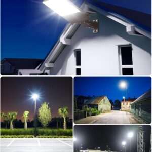 LED Parking Lot Light 320W 250W 200W Adjustable, LED Shoebox Light 5700K 5000K 4500K Arm&Slip Fit Mount, UL DLC Listed Outdoor Pole Light with Photocell, IP65 Commercial Street Area Flood Lighting