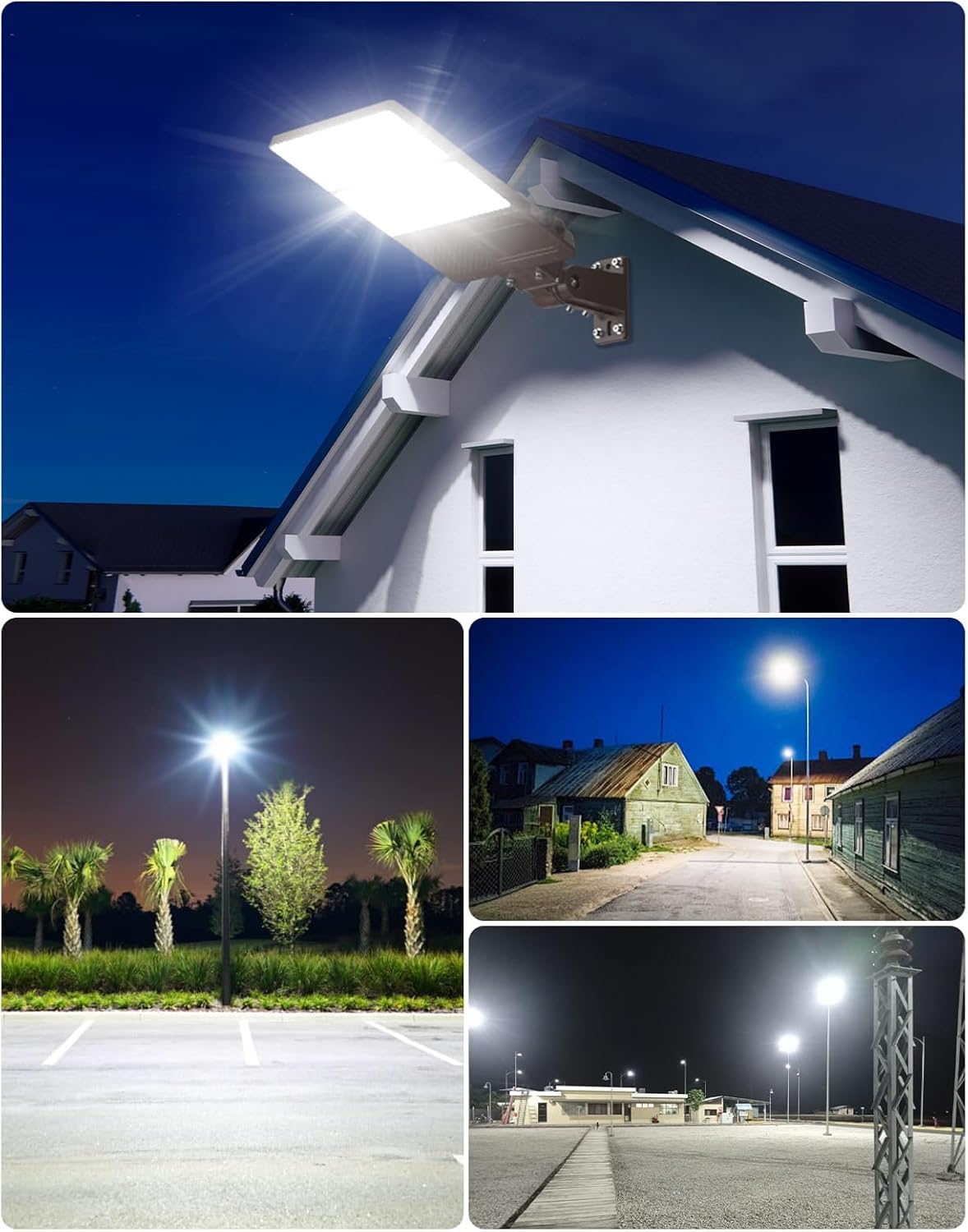 LED Parking Lot Light 320W 250W 200W Adjustable, LED Shoebox Light 5700K 5000K 4500K Arm&Slip Fit Mount, UL DLC Listed Outdoor Pole Light with Photocell, IP65 Commercial Street Area Flood Lighting