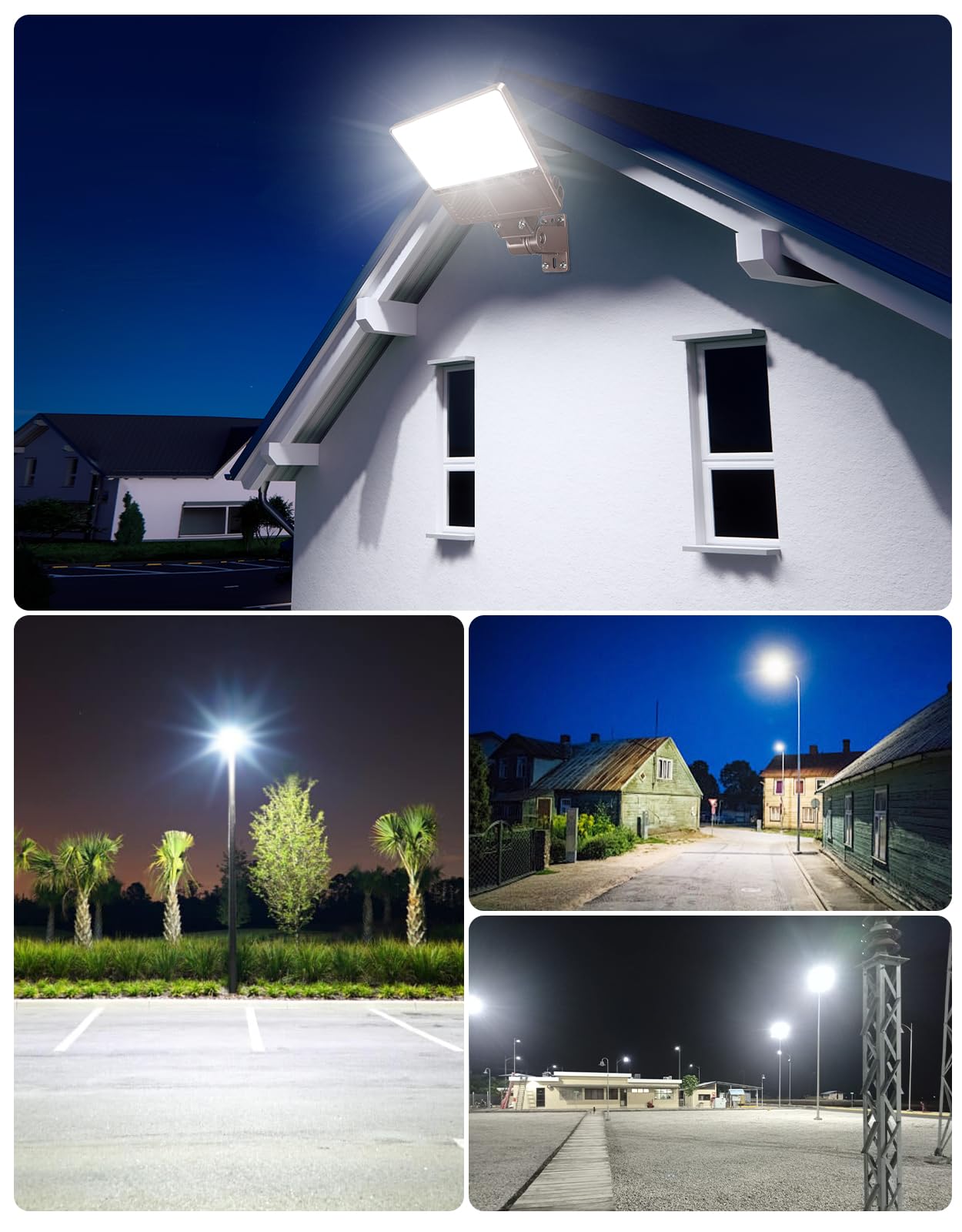 LED Parking Lot Light 150W 120W 90W Tunable, LED Shoebox Light 5700K 5000K 4500K Adjustable Arm&Slip Fitter, DLC Listed Outdoor Pole Light with Photocell, IP65 Commercial Street Area Flood Lighting