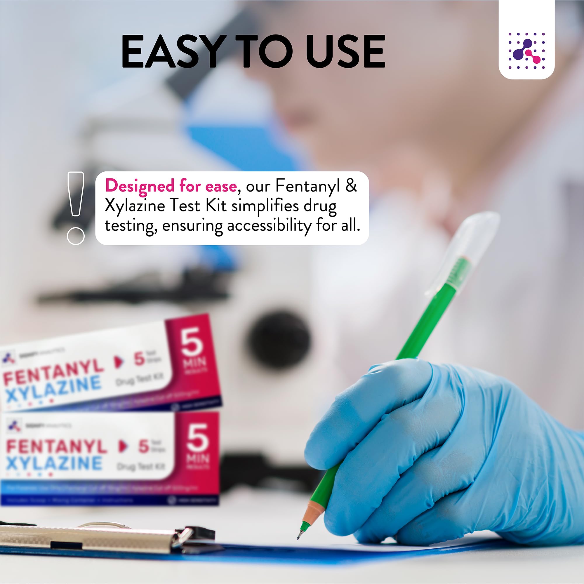 Signify Analytics Fentanyl & Xylazine Test Kit | 5 Combo Test Strips for Fentanyl & Xylazine | Reliable Testing Strips for Pills, Powders, and Liquids