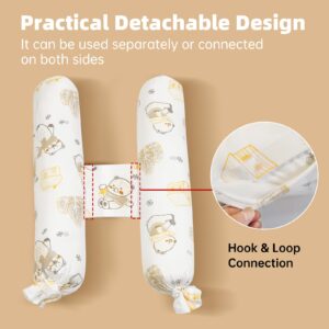 Reidio 1 Pair Multipurpose Pillow Adjustable Candy Shaped Throw Pillow Neck Support Pillow Back Cushion Body Pillow with Removable Soft Cotton Pillowcase ​Machine Washable (Panda)