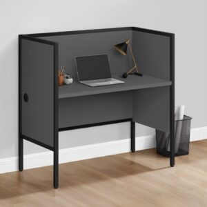 Monarch Specialties I 7734 Office Cubicle, 48" L, Desk, Work, Commercial Grade, Grey Laminate, Black Metal